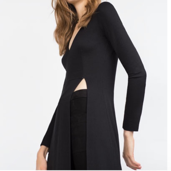 Zara | Tops | Tunic With Two Front Slit | Poshmark